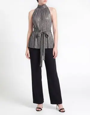 Missoni Ribbed Knit Halterneck Top With Sequins - Grey