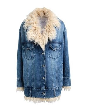 DONDUP Denim Outerwear Size Cotton, Recycled Cotton, Modacrylic, Polyester, Acrylic - Blue