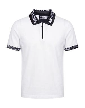 Versace Polo Shirt Size Cotton, Polyester, Elastane - White