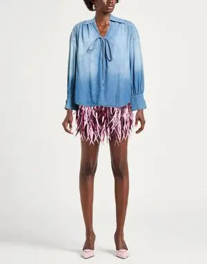 Pinko Cotton Long Sleeve V-neck Top