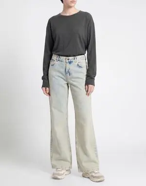 8PM Cotton Wide-leg Jeans With Crystal Embellishments
