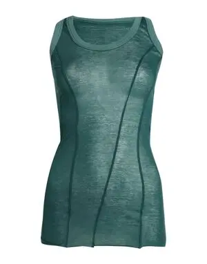 Masnada Deep Teal Viscose Silk Tank Top