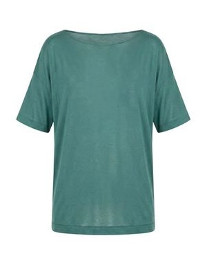 Masnada Deep Teal Viscose Silk T-shirt - Green
