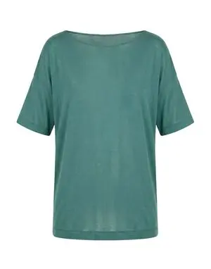 Masnada Deep Teal Viscose Silk T-shirt