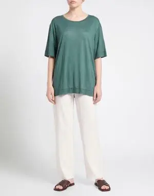 Masnada Deep Teal Viscose Silk T-shirt