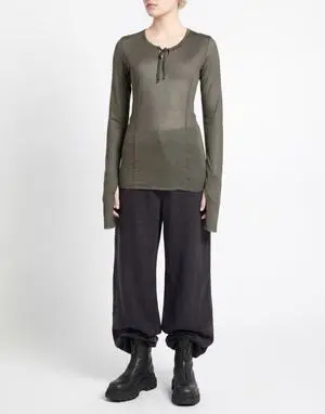 Masnada Cotton Jersey Cutout Long Sleeve Top