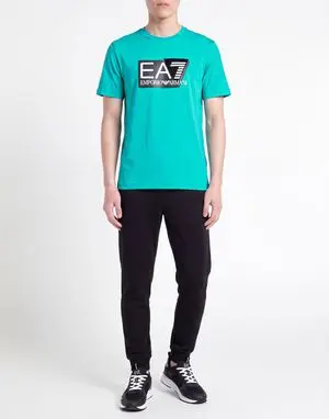 EA7 T-shirt Turquoise Size Cotton