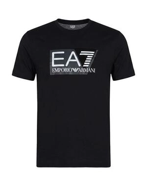 EA7 Man T-shirt White Size Xl Cotton Black