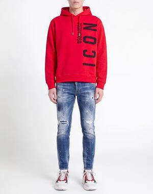 Dsquared2 Cotton Terry Hooded Sweatshirt With Logo Embellishment