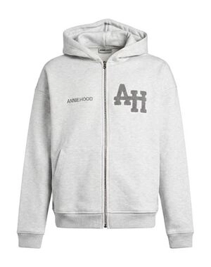 ANNIE HOOD Sweatshirt Size Cotton, Polyester - Grey