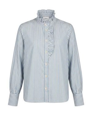 Ba&sh Striped Ruched Shirt - Blue