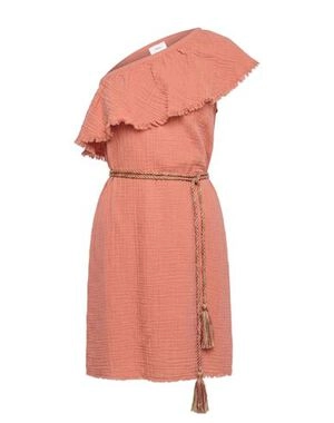 Xirena One-shoulder Seersucker Mini Dress With Ruffle And Fringe Detail - Pink