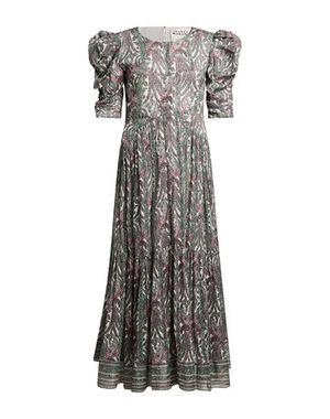 Isabel Marant Étoile Maxi Dress In Dark Cotton And Silk - Green
