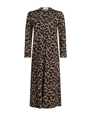 SIYU Multicolor Jersey Shirt Dress With Classic Collar