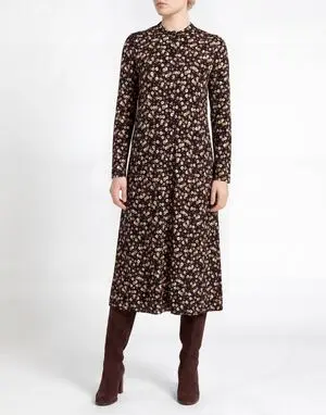 SIYU Multicolor Jersey Shirt Dress With Classic Collar