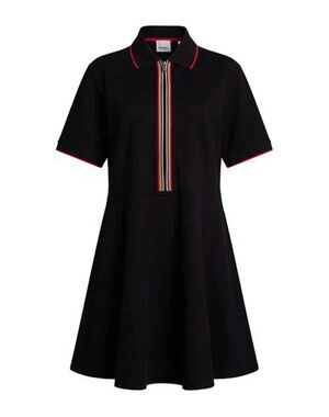 Burberry Cotton Piqué Polo Dress With Appliqués - Black