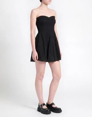 Poupette St Barth Cotton Broderie Anglaise Mini Dress - Black