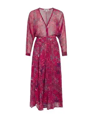 Poupette St Barth Silk Floral Print Maxi Dress