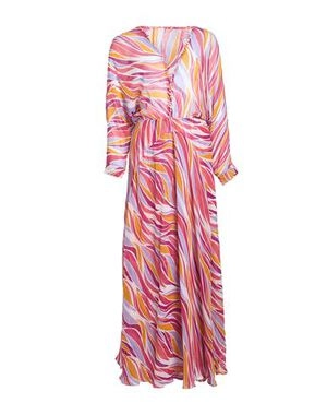 Poupette St Barth Maxi Dress Fuchsia Size Silk - Pink