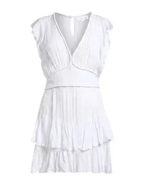 Poupette St Barth Viscose Shirred Mini Dress
