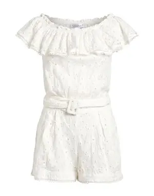 Poupette St Barth Broderie Anglaise Off-the-shoulder Playsuit