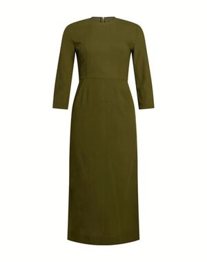 Fabiana Filippi Military Wool Midi Dress - Green