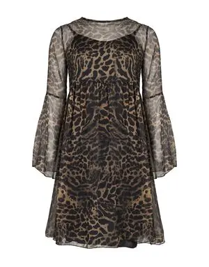 KAOS Long Sleeve Georgette Mini Dress