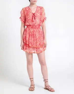 Poupette St Barth Multicolor Georgette Ruffled Mini Dress