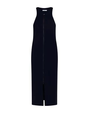 Patrizia Pepe Midi Dress Midnight Size Polyamide, Elastane - Blue