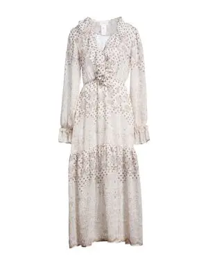 VICOLO Lyocell And Nylon Maxi Dress With Ruffles