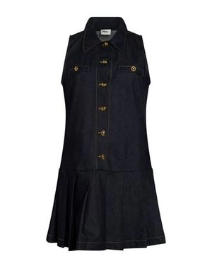 Sandro Denim Sleeveless Button-embellished Mini Dress - Blue