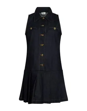 Sandro Denim Sleeveless Button-embellished Mini Dress