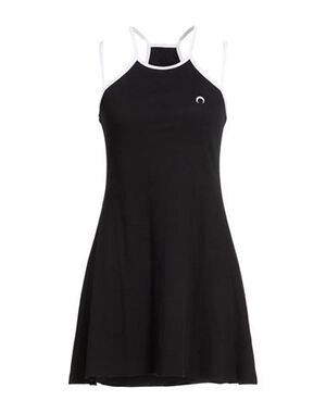 MARINE SERRE Ribbed Cotton-elastane Mini Dress - Black