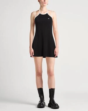 MARINE SERRE Ribbed Cotton-elastane Mini Dress