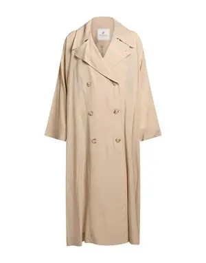COMPAGNIA ITALIANA Sand Polyester Elastane Overcoat & Trench Coat