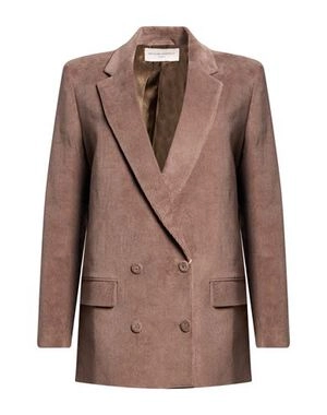 Officine Générale Cotton Elastane Double-breasted Jacket - Khaki