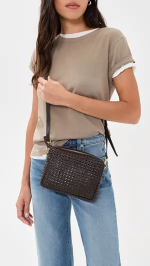 Clare V. Midi Rattan Sac Crossbody Bag