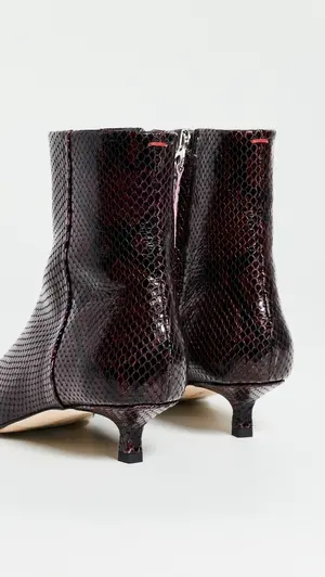 AeydĒ Sofie Snake Print Ankle Boots