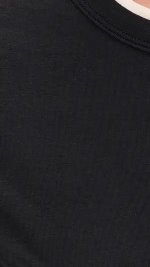 Veronica Beard Contrast Devin Tee - Black/ecru