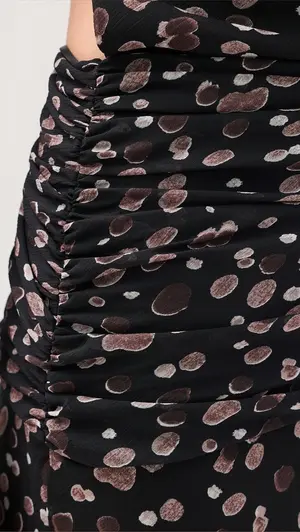 NIA Sampaio Polka Dot Maxi Dress