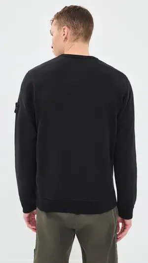 Stone Island Brushed Cotton Fleece Sweatshirt