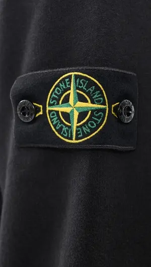 Stone Island Brushed Cotton Fleece Sweatshirt