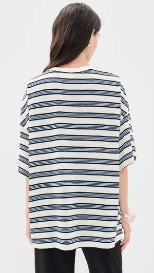VRG GRL Willow Tee Striped Jersey Crewneck