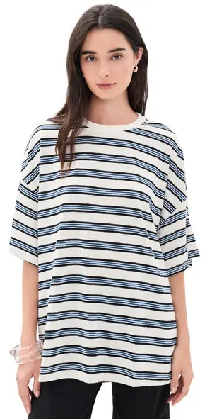 VRG GRL Willow Tee Striped Jersey Crewneck