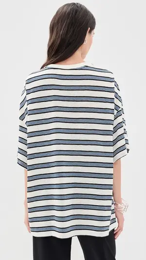 VRG GRL Willow Tee Striped Jersey Crewneck