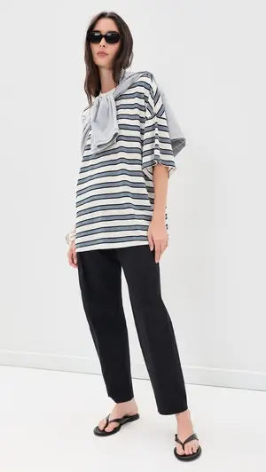 VRG GRL Willow Tee Striped Jersey Crewneck