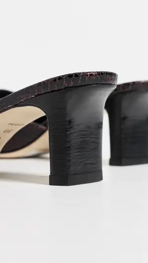 AeydĒ Blithe Snake Print Block Heel Pumps