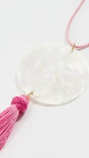 LOGAN TAY Tasseled Shell Pendant Necklace