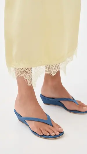 Christopher Esber Moire Weave Wedge Heels