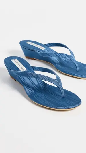 Christopher Esber Moire Weave Wedge Heels